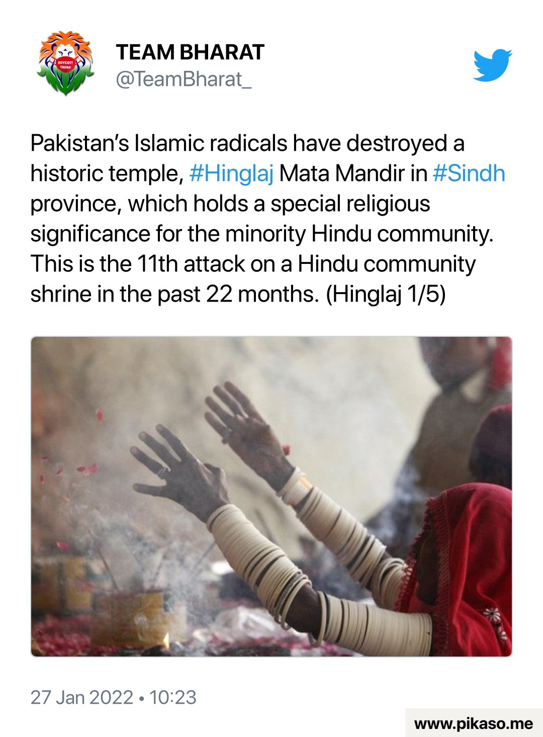 Muslim group Raze under construction temple of Hinglaj Mata to the ...