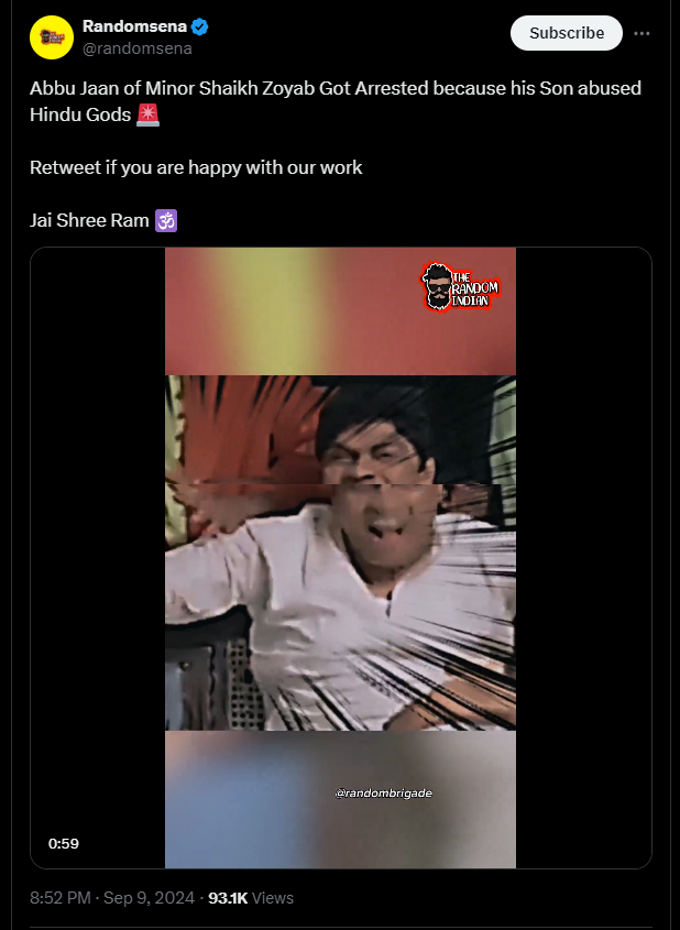 Sheikh Zoyab Abuses Hindu deities on social media. | HinduDwesha