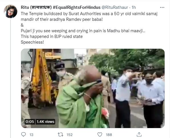 Ancient Valmiki samaj, Hindu Temple Demolished. | HinduDwesha